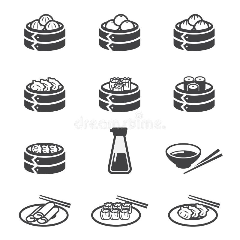 Dim sum icon stock vector. Illustration of delicious - 50272078
