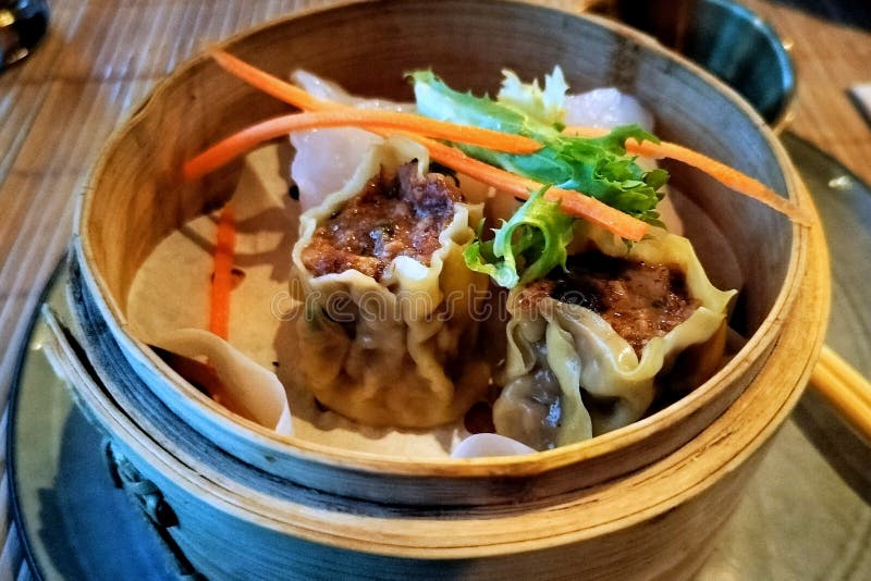 Dim Sum Set in Bamboo Steaming Tray Stock Image - Image of vegetable ...