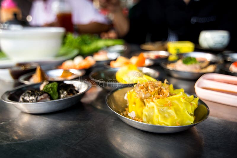 Dim Sum Set in Breakfast Restaurant Stock Photo - Image of snack ...