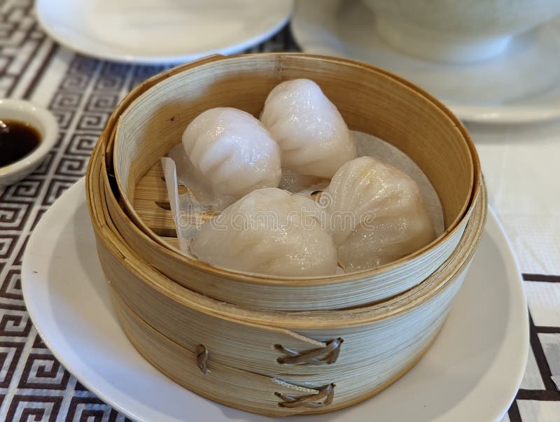Dim Sum Shrimp Dumplings Har Kow Stock Photo - Image of curry, produce ...