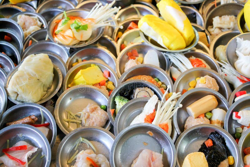 Dim Sum in silver dish stock image. Image of breakfast - 234649245