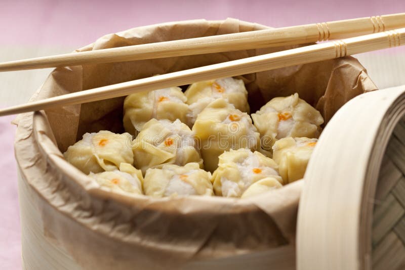 Dim Sum in a Steaming Basket Stock Image - Image of cuisine, food: 23853359