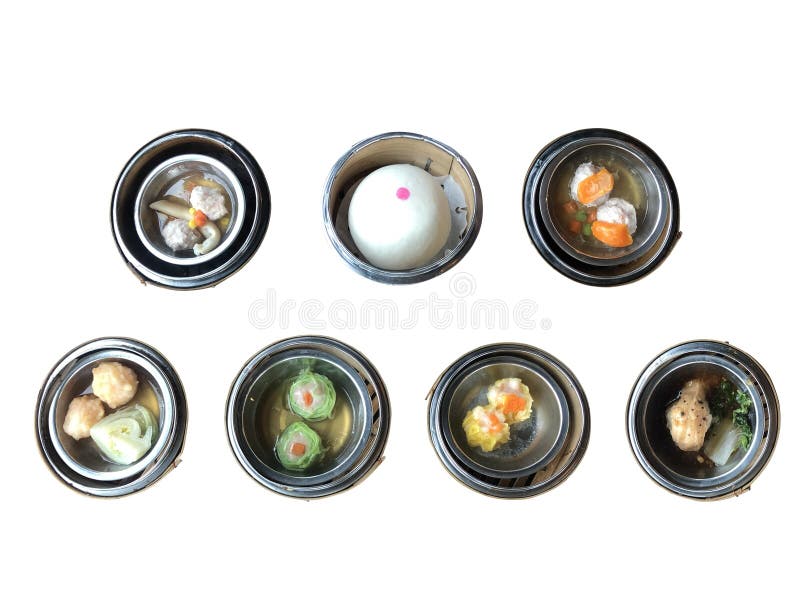 The Dim Sum on a White Background,with Clipping Path,it`s a Chinese ...