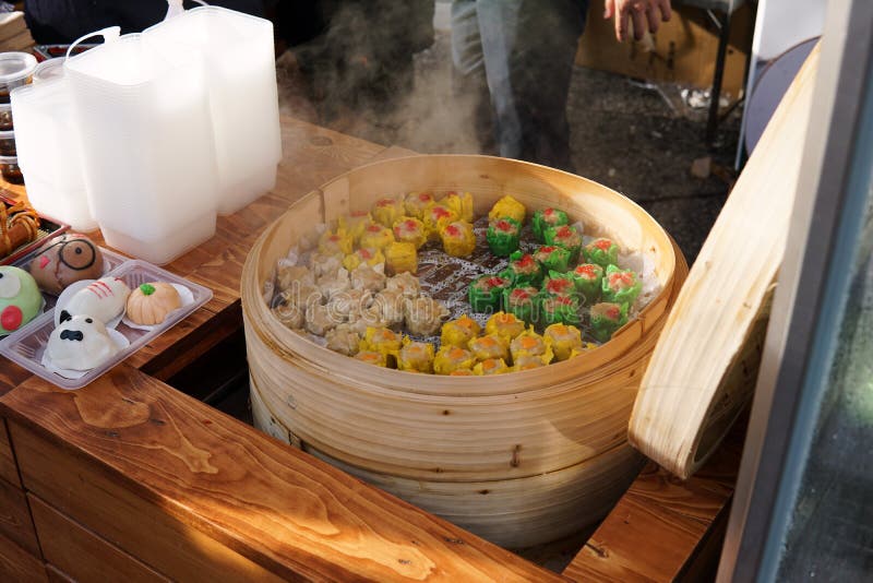 Dim Sum in the Wooden Container Stock Photo - Image of bamboo, meal ...
