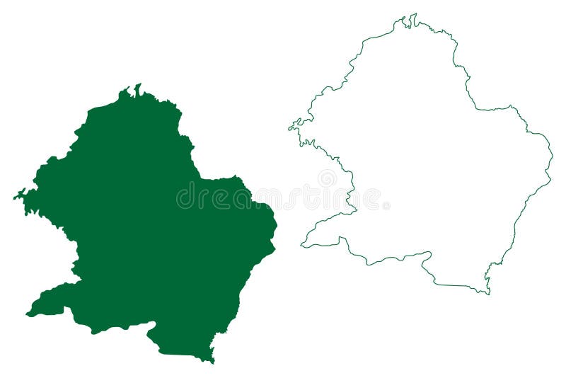 Cachar District Assam State, Republic of India Map Vector Illustration ...