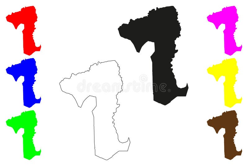 Dimapur City (Republic of India, State of Nagaland) Map Vector ...