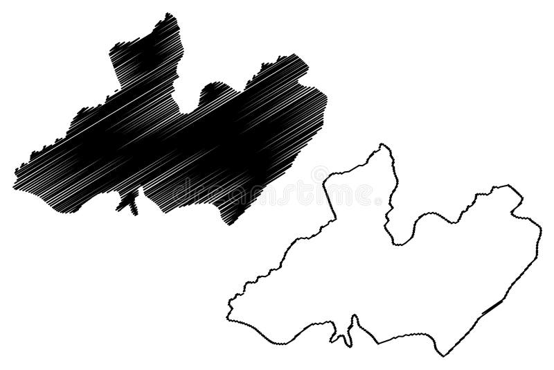Dimapur District Nagaland State, Republic of India Map Vector ...