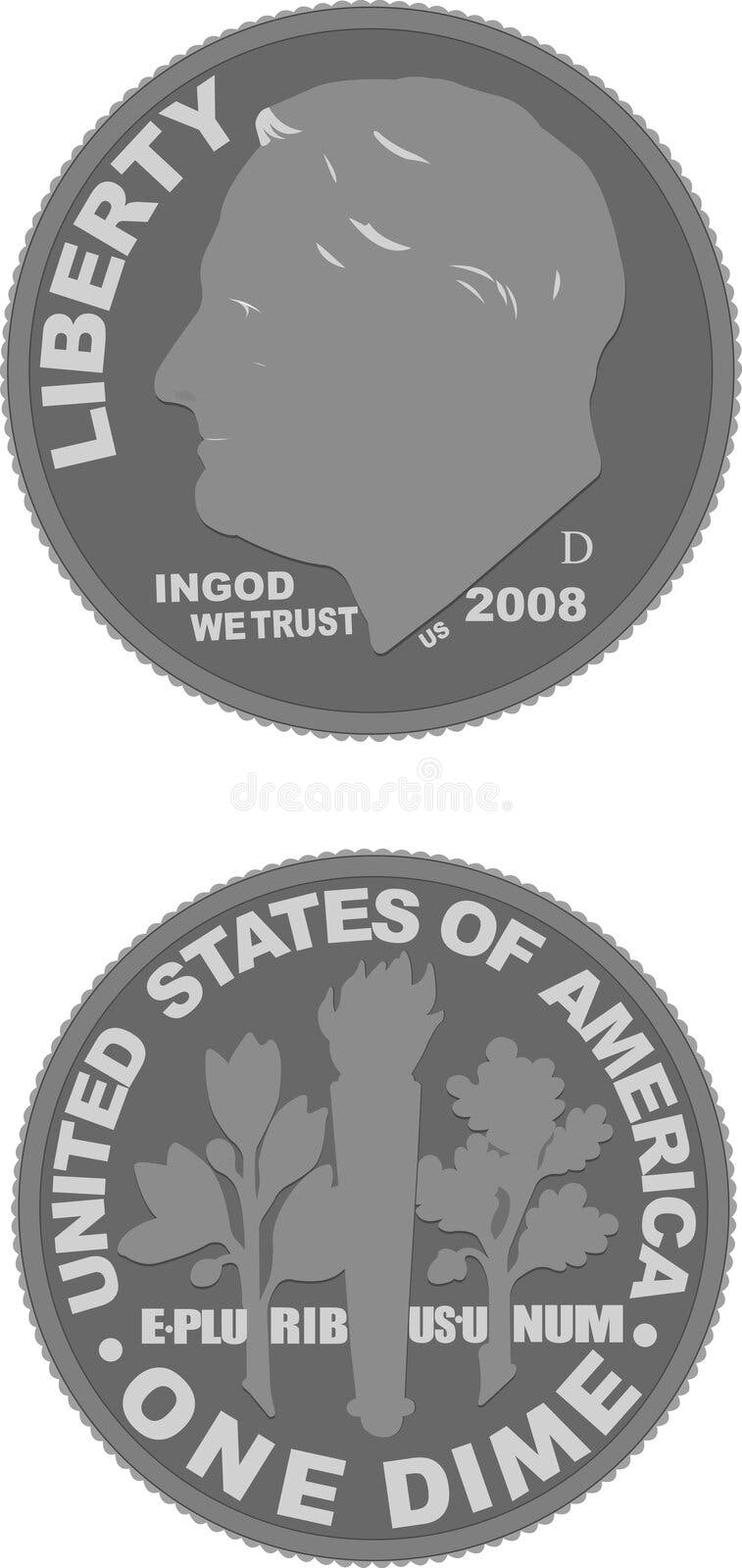 Dime Stock Illustrations – 1,226 Dime Stock Illustrations, Vectors ...