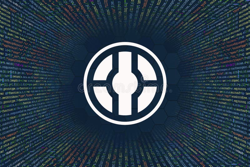 Dimecoin Dime Cryptocurrency Symbol A Tunnel From A Computer Program Code Programmer Strings