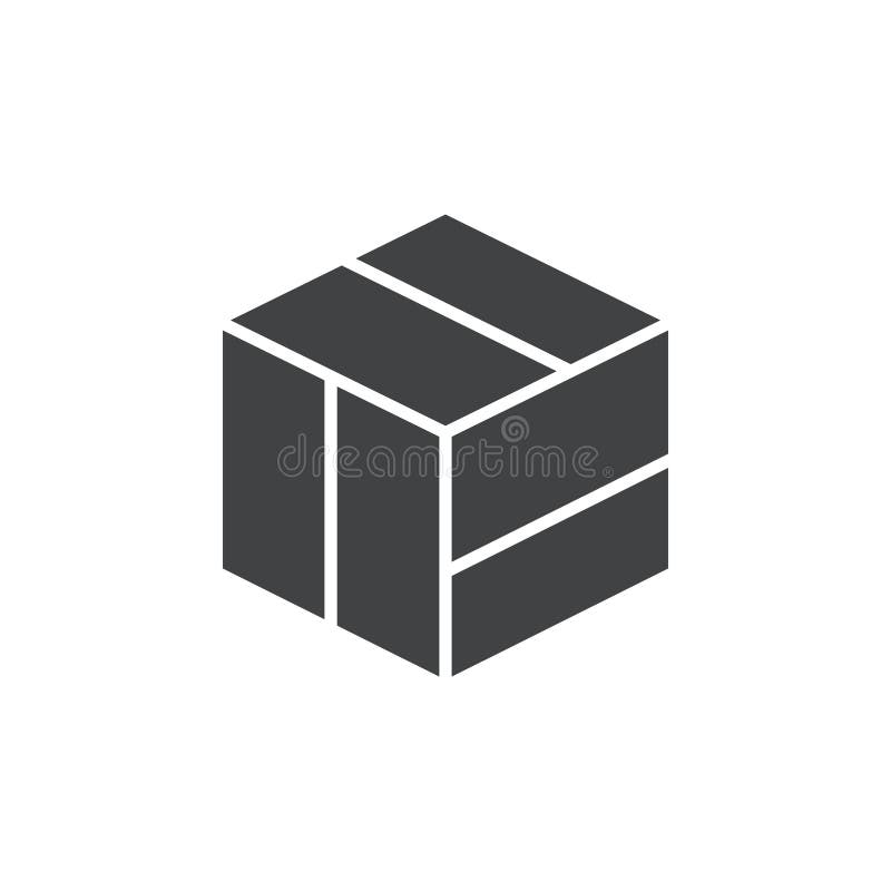 Dimension Box Icon Flat and Simple Set Design Stock Vector ...