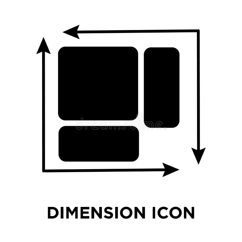 Dimension Concept Vector Linear Icon Isolated on Transparent Background ...