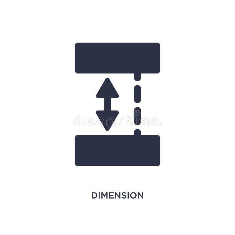Dimension Icon on White Background. Simple Element Illustration from ...