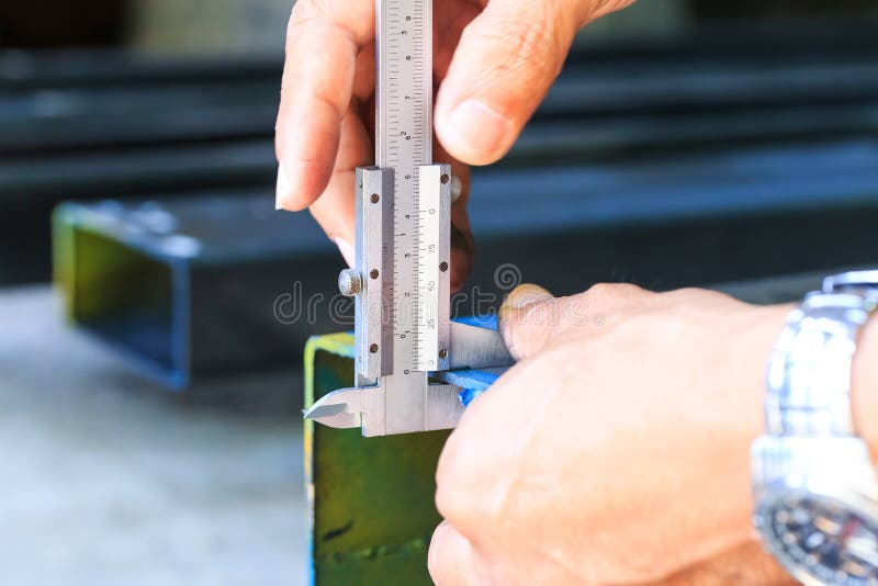 Dimension Measuring Steel by Vernier Stock Image - Image of caliper ...