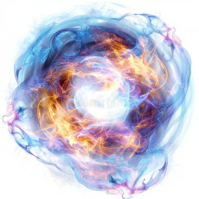 Dimension with Swirling Vortexes of Magical Energy Spell Effects. Stock ...