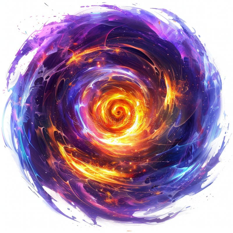 Dimension with Swirling Vortexes of Magical Energy Spell Effects. Stock ...