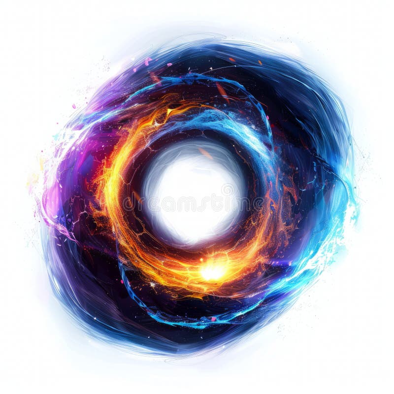 Dimension with Swirling Vortexes of Magical Energy Spell Effects. Stock ...