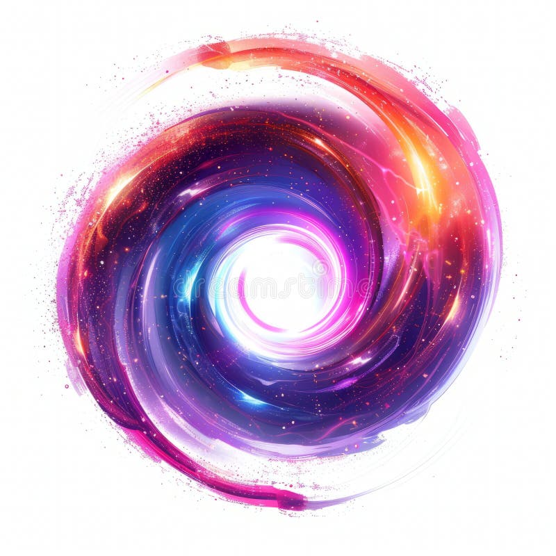 Dimension with Swirling Vortexes of Magical Energy Spell Effects. Stock ...