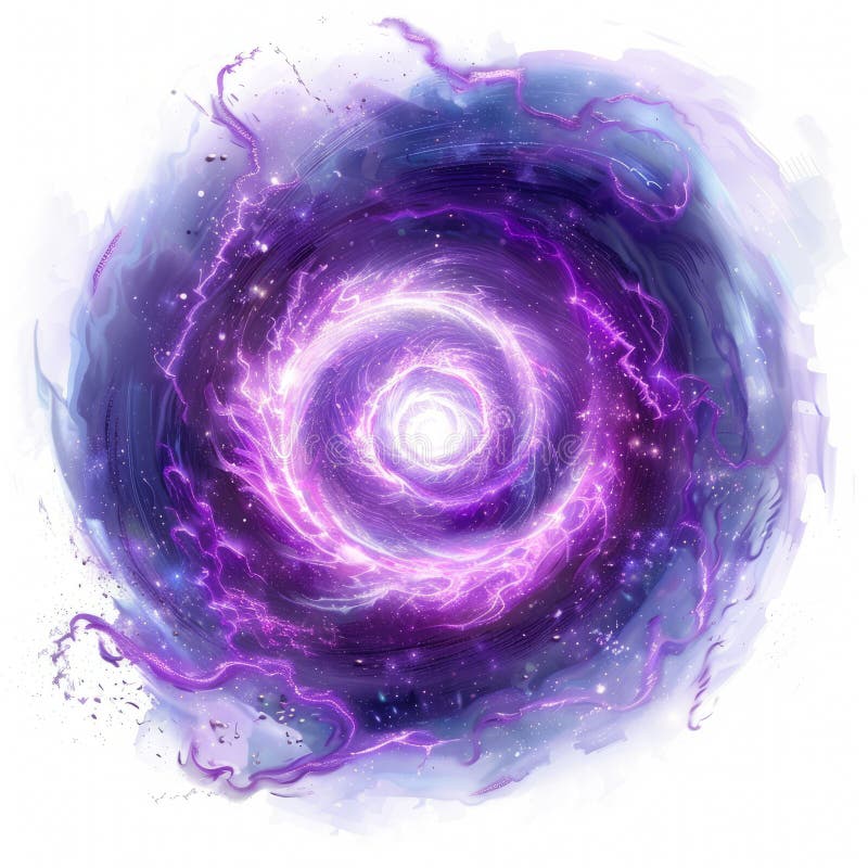 Dimension with Swirling Vortexes of Magical Energy Spell Effects. Stock ...