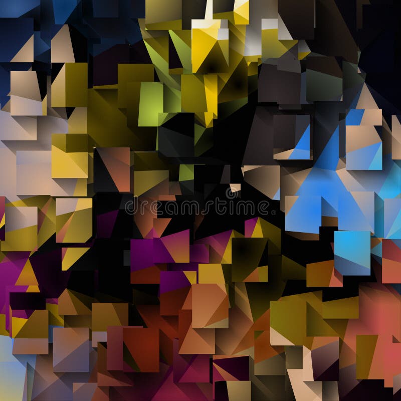 Dimensional Colorful Abstract Stock Illustration - Illustration of ...