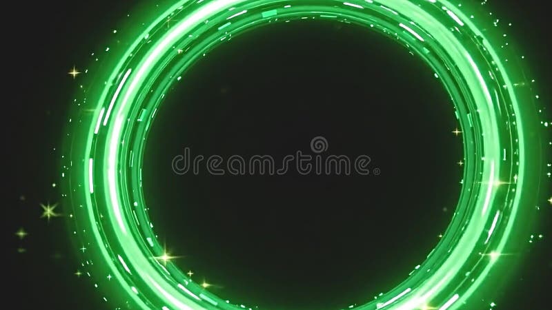 Dimensional Green Light Ring, Layered with Textures and Glowing Edges ...