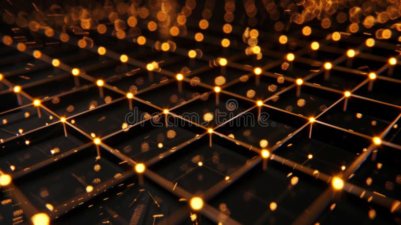 Dimensional Grid: Illuminated Depth Stock Image - Image of entrancing ...