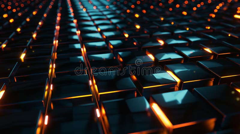 Dimensional Grid: Illuminated Depth Stock Image - Image of enigmatic ...