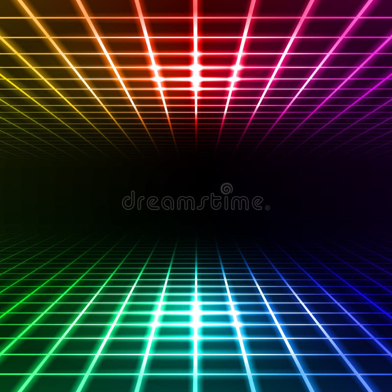 Dimensional grid space stock vector. Illustration of black - 65677799
