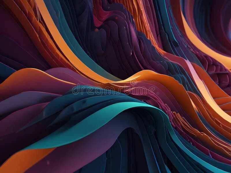 Dimensional Intricacy: an Abstract 3D Design for Engaging Visuals Stock ...
