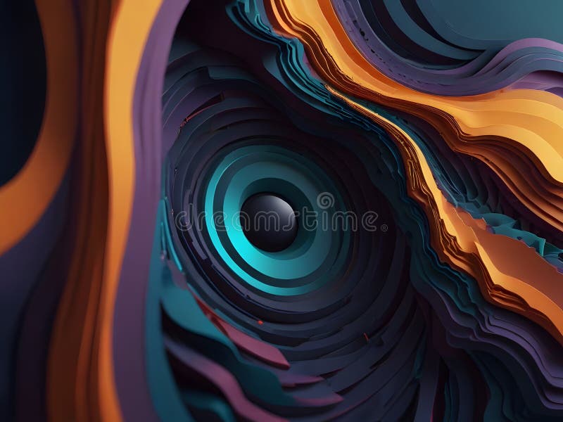 Dimensional Intricacy: an Abstract 3D Design for Engaging Visuals Stock ...