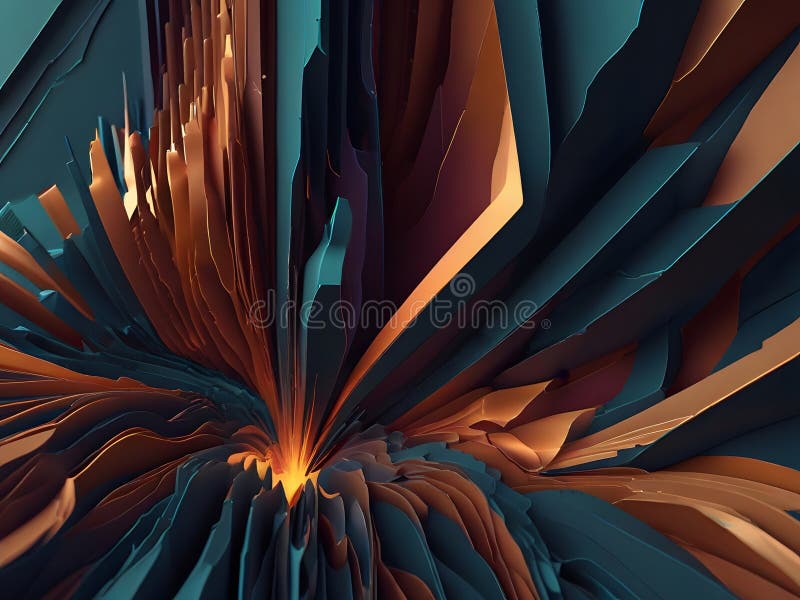 Dimensional Intricacy: an Abstract 3D Design for Engaging Visuals Stock ...