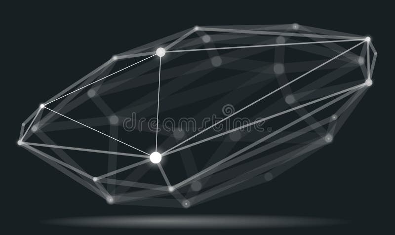 Dimensional Lattice Mesh Vector Abstraction, 3D Polygonal Design ...