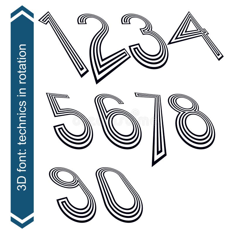 Perspective Numbers Outline Stock Illustrations – 67 Perspective ...