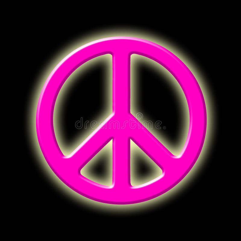 Hot Pink Peace Sign