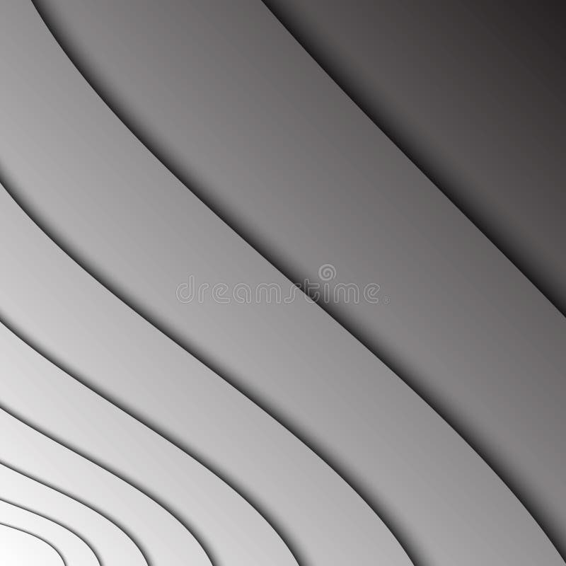 3 Dimensional Shape Curvy Ribbon Grey Pattern. Stock Illustration ...