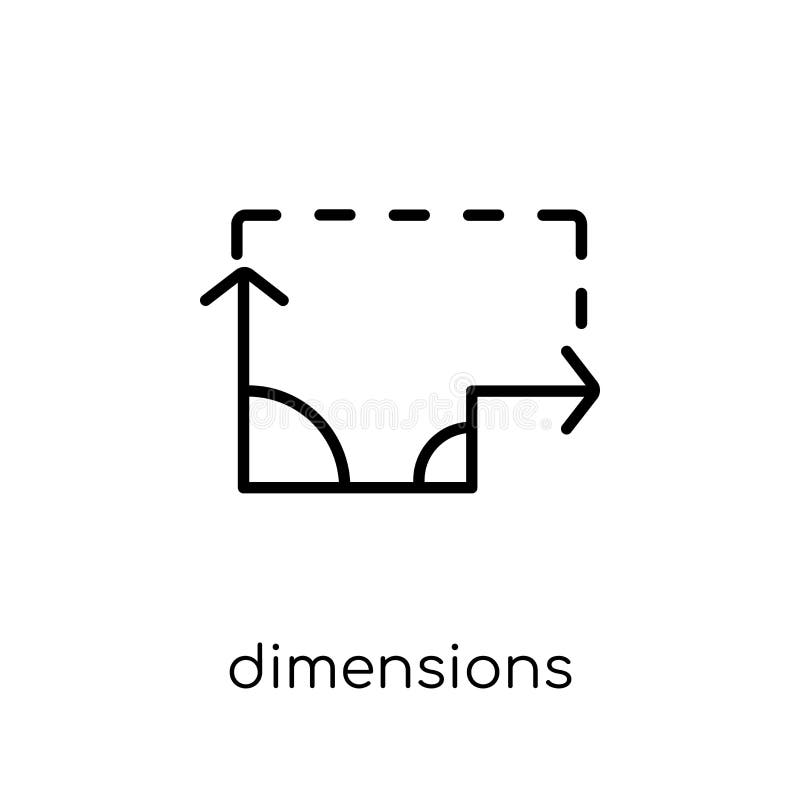 Dimensions Icon from Geometry Collection. Stock Vector - Illustration ...