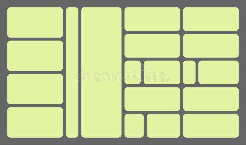 Dimensions 16x9 Trendy Bento Grid Layout Style Brick Ui UX Templates ...