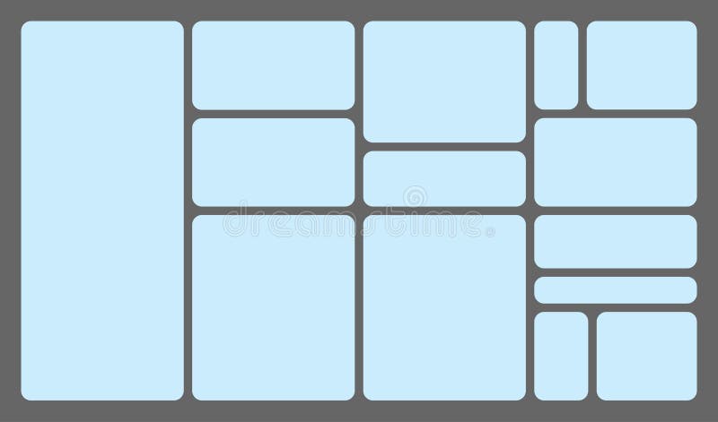 Dimensions 16x9 Trendy Bento Grid Layout Style Brick Ui UX Templates ...