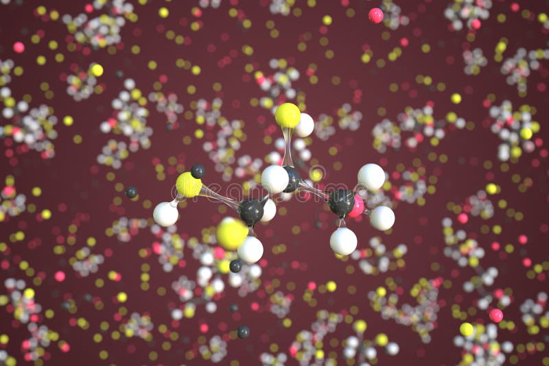 Dimercaprol Molecule. Conceptual Molecular Model. Chemical 3d Rendering ...
