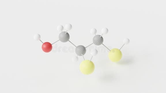 Dimercaprol Molecule 3d, Molecular Structure, Ball and Stick Model ...