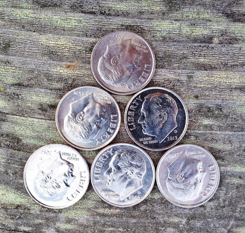 Dimes stock image. Image of coins, stacked, cents, currency - 44480067