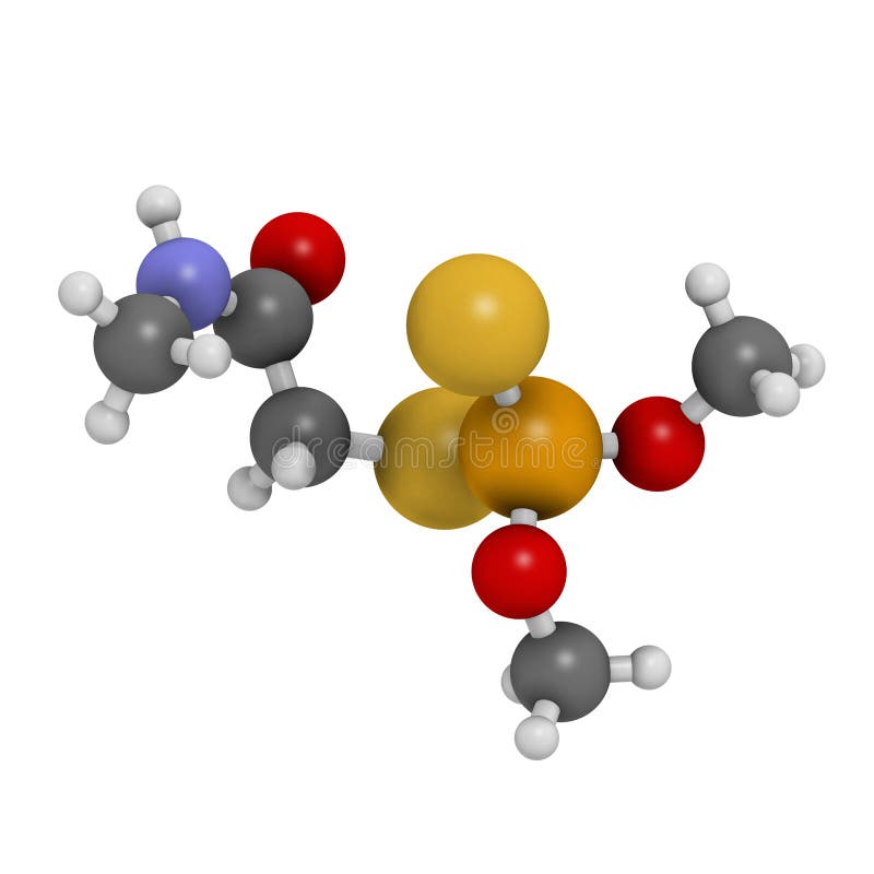 Dimethoate Insecticide Molecule. 3D Rendering Stock Illustration ...