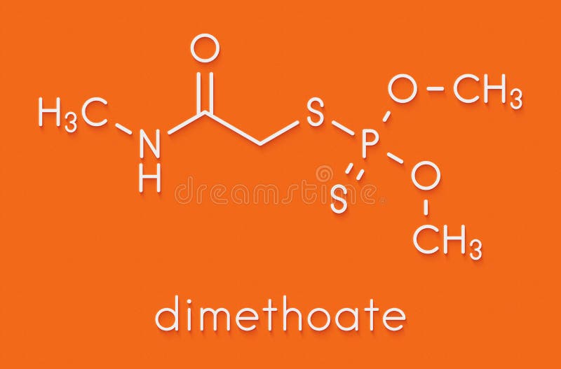 Dimethoate Insecticide Molecule. Skeletal Formula. Stock Illustration ...