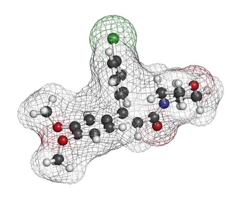 Dimethomorph Fungicide Molecule. Skeletal Formula. Stock Illustration ...