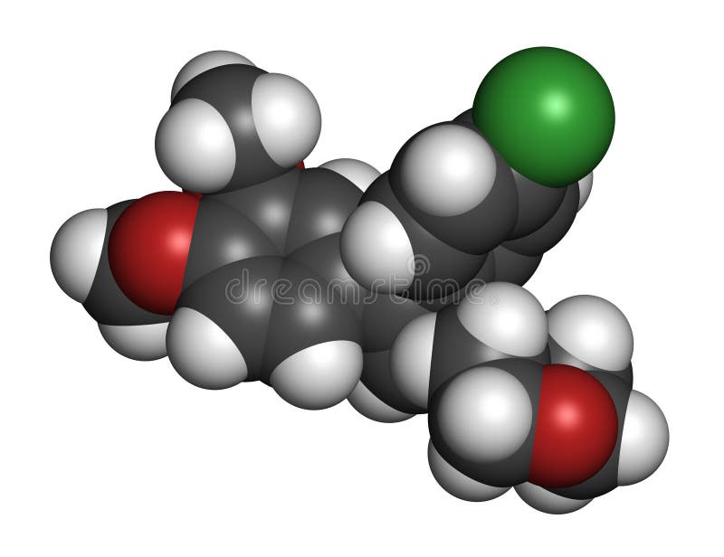 Dimethomorph Fungicide Molecule. Skeletal Formula. Stock Illustration ...