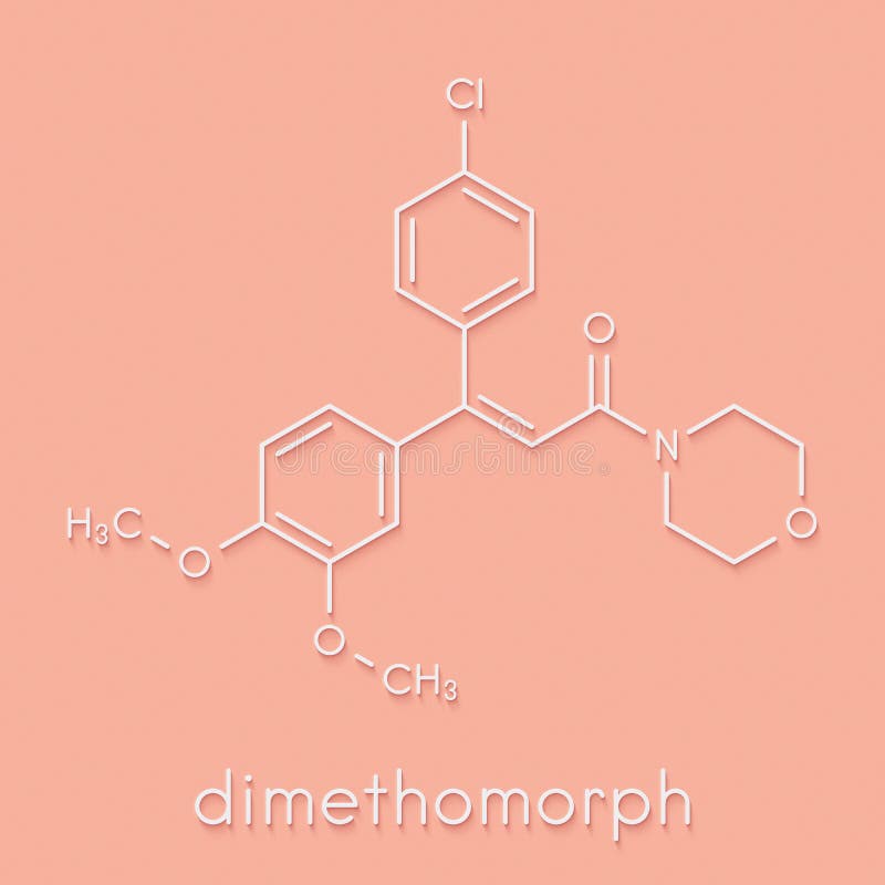 Dimethomorph Fungicide Molecule. Skeletal Formula. Stock Illustration ...