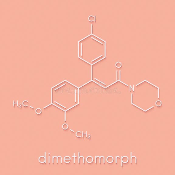 Dimethomorph Fungicide Molecule. Skeletal Formula. Stock Illustration ...