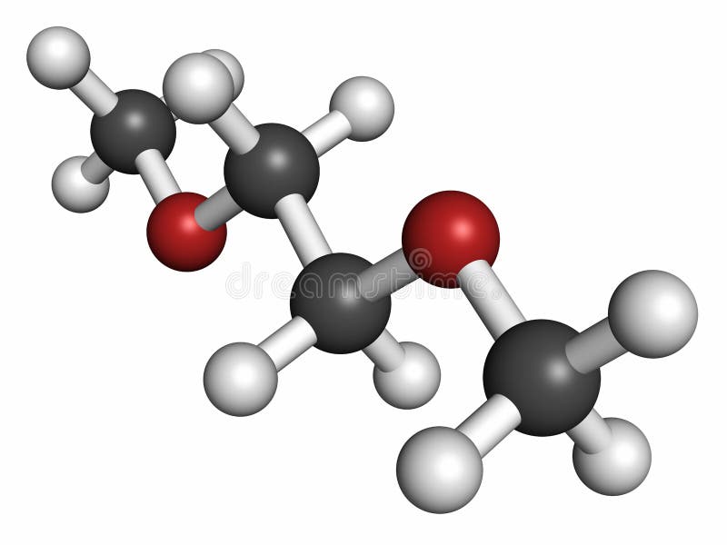 Dimethoxyethane (glyme, Monoglyme, Dimethyl Glycol, DME) Molecule ...