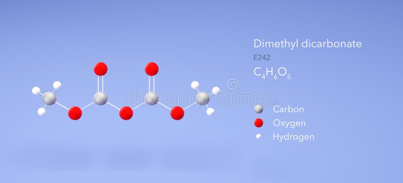 Dimethyl Dicarbonate Molecular Structure, 3d Model Molecule ...