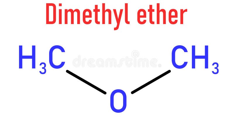 Dimethyl Ether or Methoxymethane, DME Molecule. Skeletal Formula Stock Vector - Illustration of ...