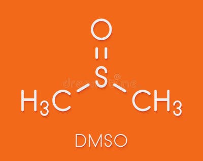 Dimethyl Sulfoxide DMSO Solvent Molecule. Skeletal Formula. Stock ...